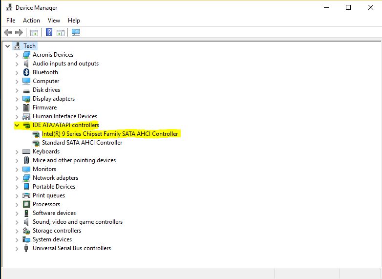 Remplacer les pilotes AHCI des fabricants par des pilotes SATA ...